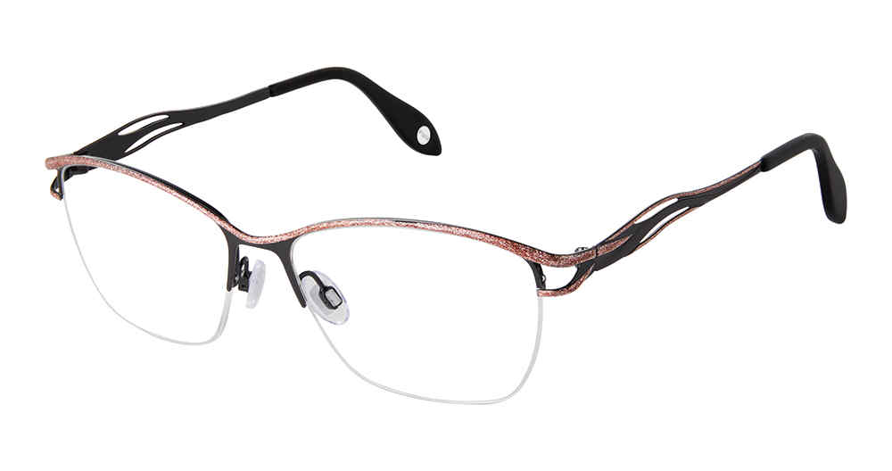 Fysh F-3736 F-3736 Grey Rose Eyeglasses for Women by Dr. Bruce