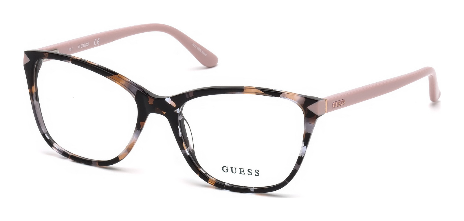 Guess Gu2673 Coloured Havana / Shiny Light Pink Eyeglasses for Women by ...