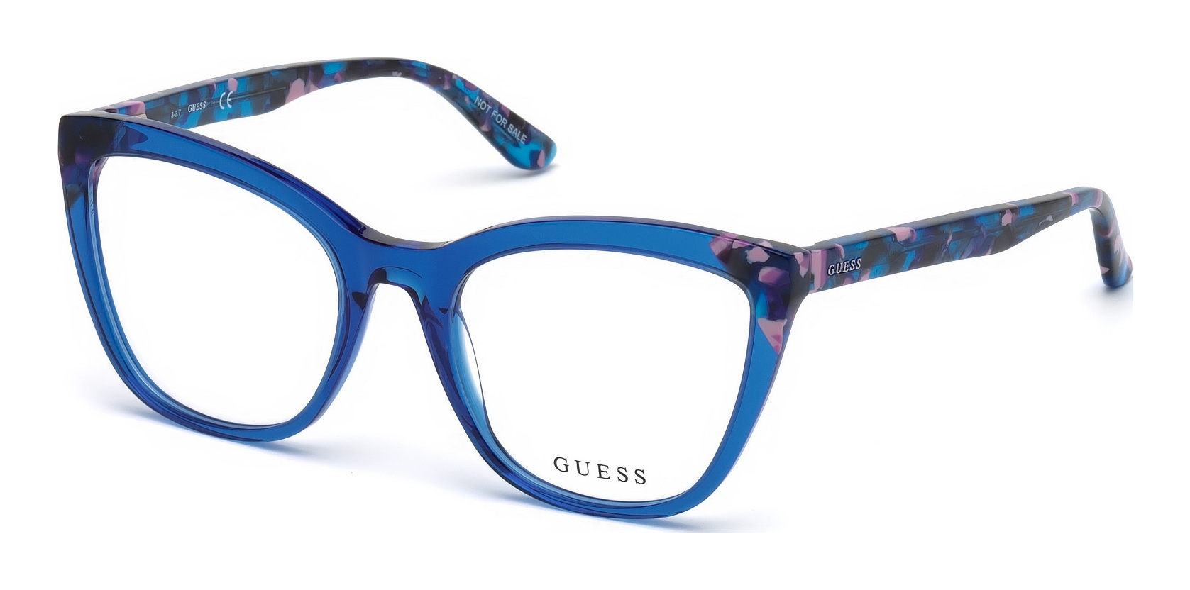 Guess Gu2674 Shiny Blue / Coloured Havana Eyeglasses for Women by Dr. Bruce