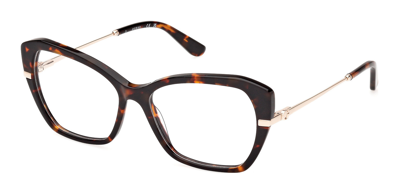 Guess Gu50183 Dark Havana / Shiny Pale Gold Eyeglasses for Women by Dr ...