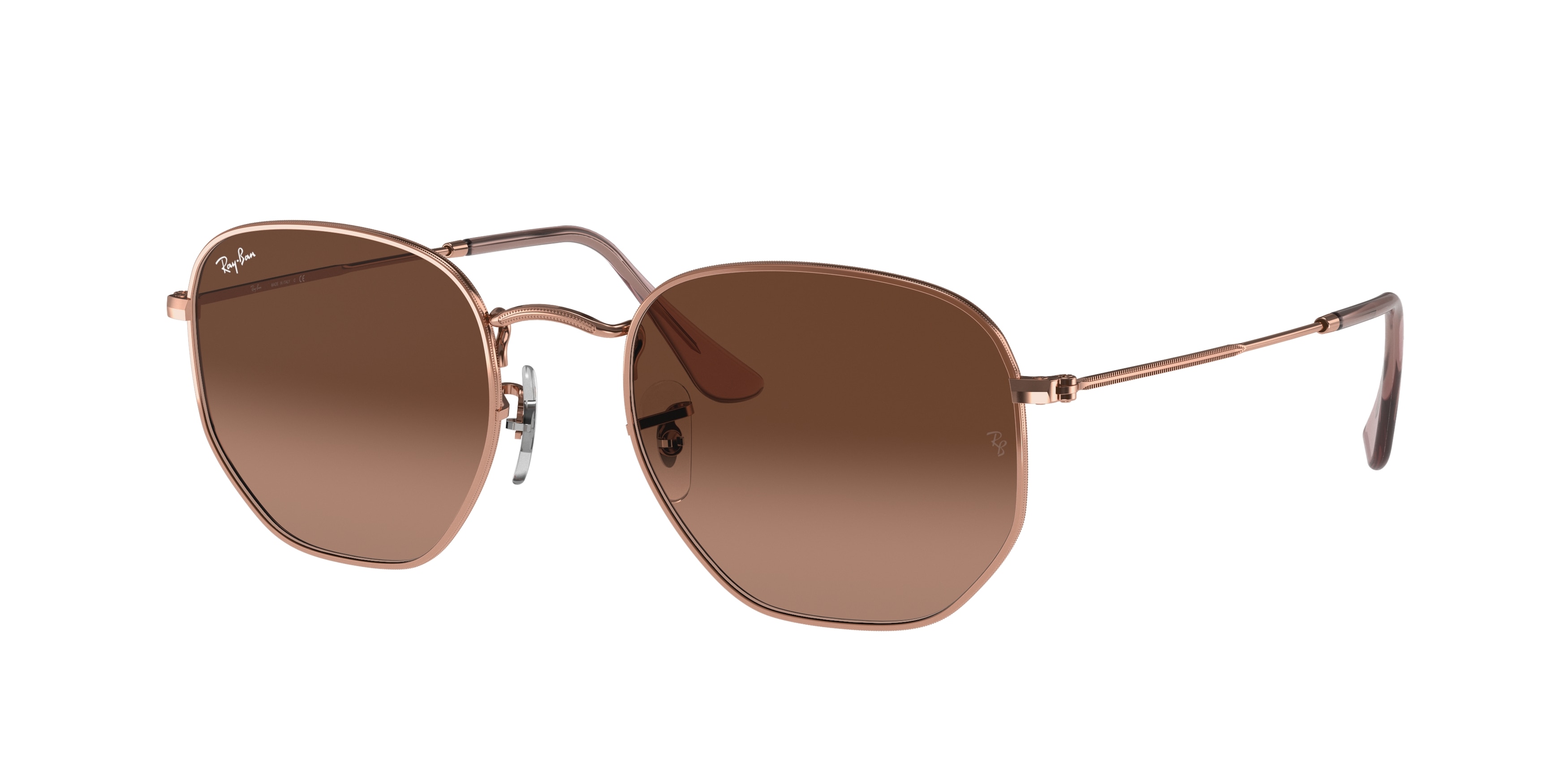 Ray-ban Hexagonal RB3548N Bronze/Copper 9069A5 Sunglasses for Men, Women