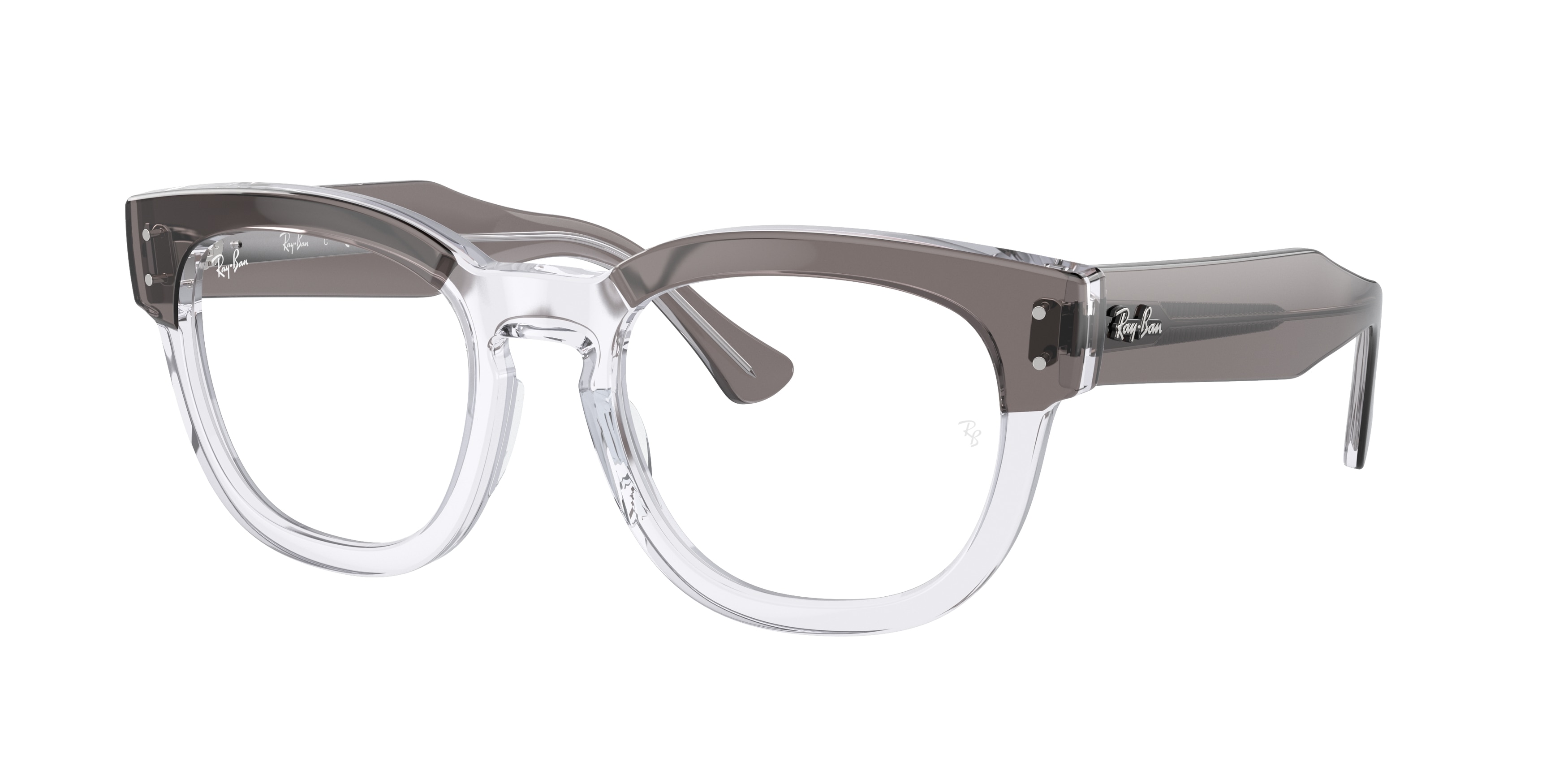 Ray-ban Mega Hawkeye RX0298V Grey On Transparent Eyeglasses for Men, Women
