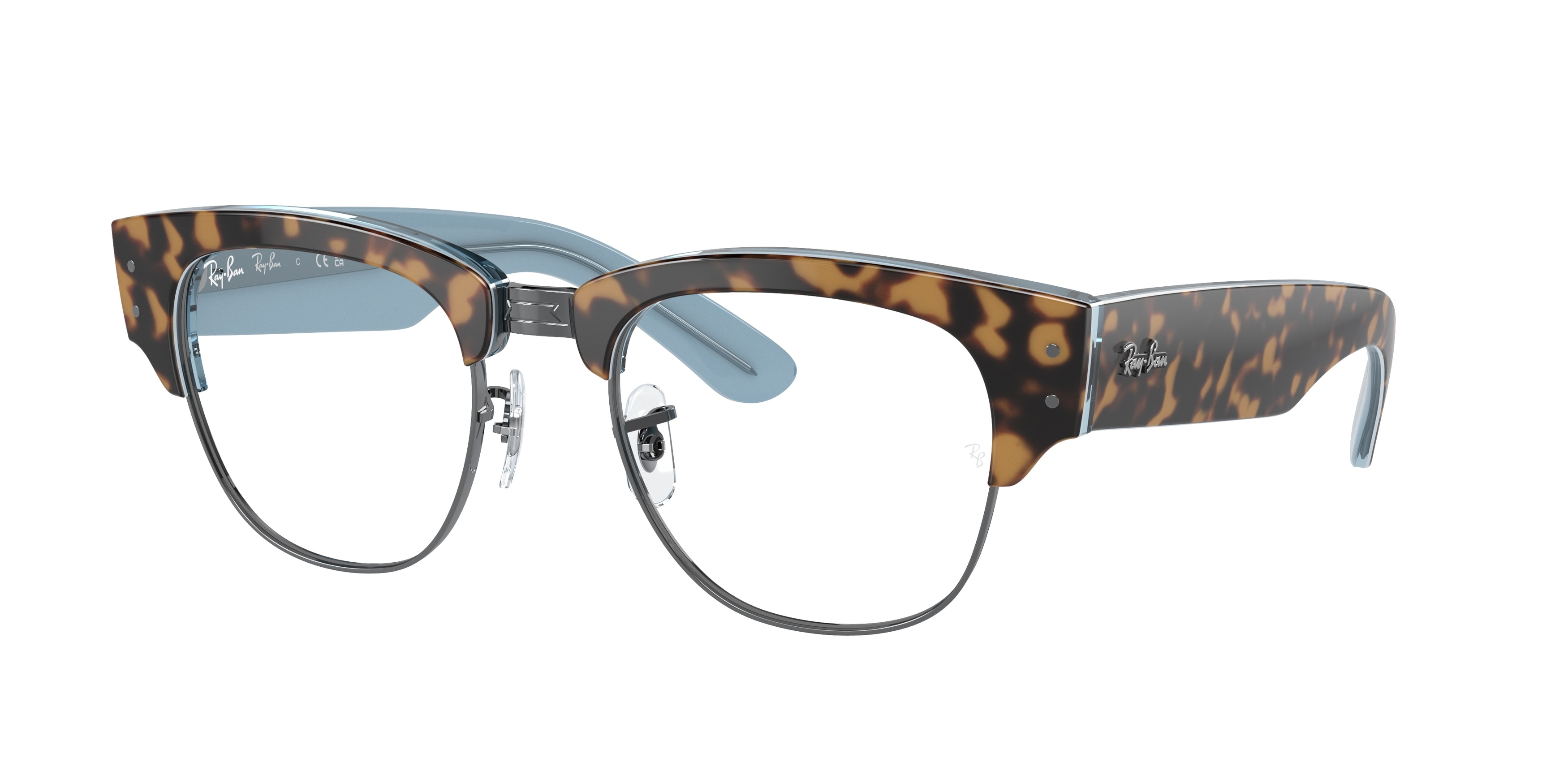Ray-ban Mega Clubmaster RX0316V Tortoise On Gold Eyeglasses for Men, Women