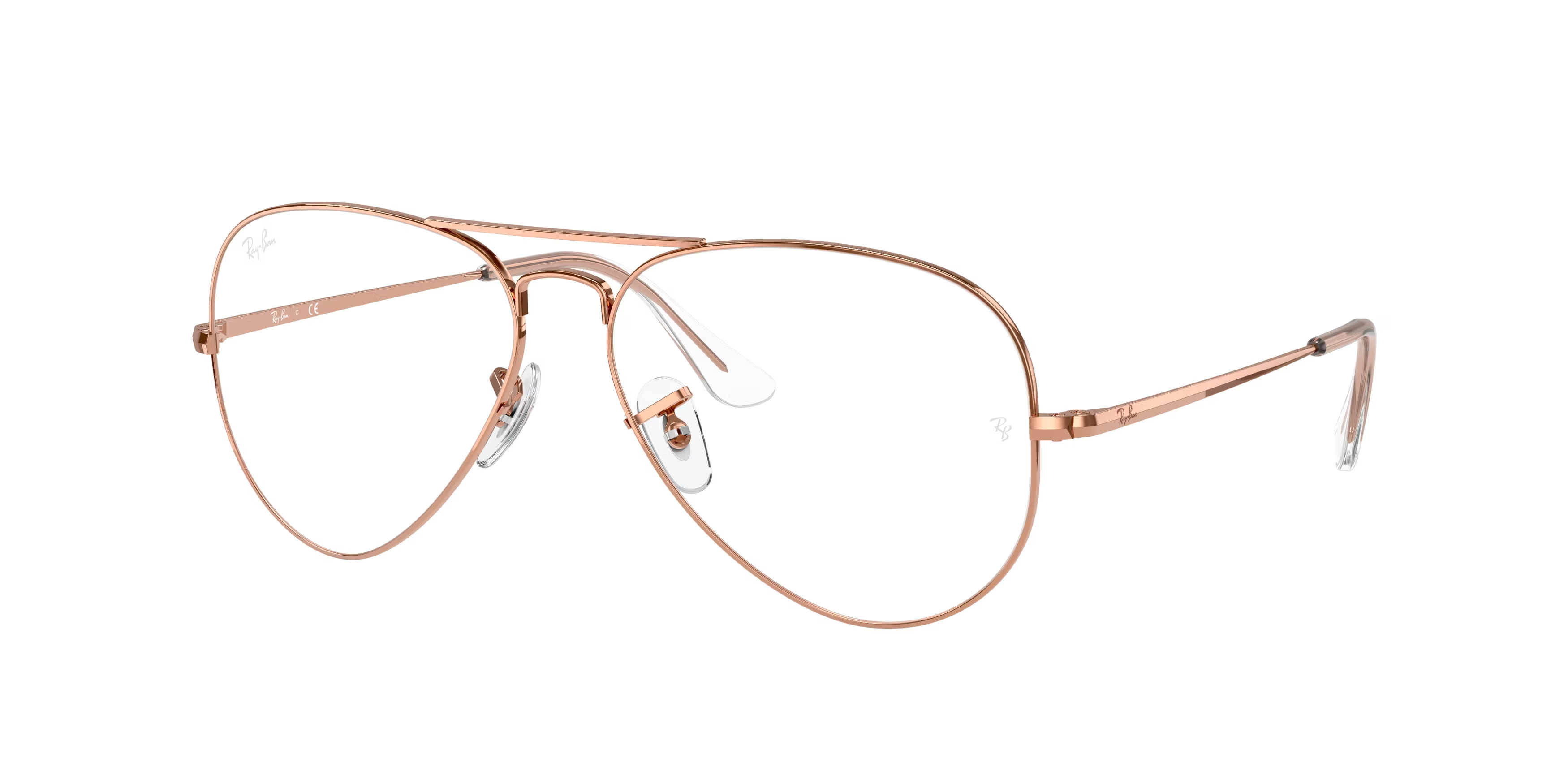 Ray-ban Aviator RX6489 Rose Gold Eyeglasses for Men, Women