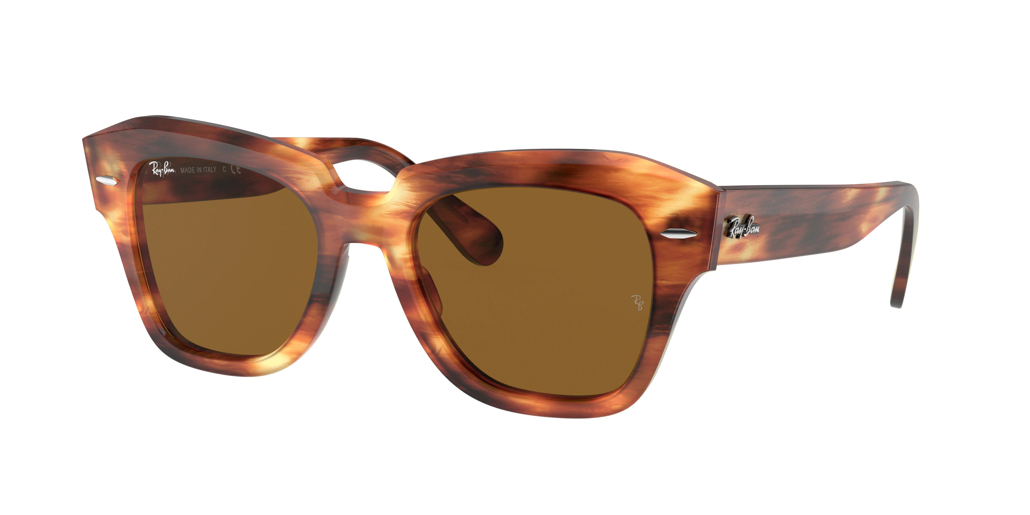 Buy Ray-ban State Street RB2186 133286 Brown Prescription Sunglasses