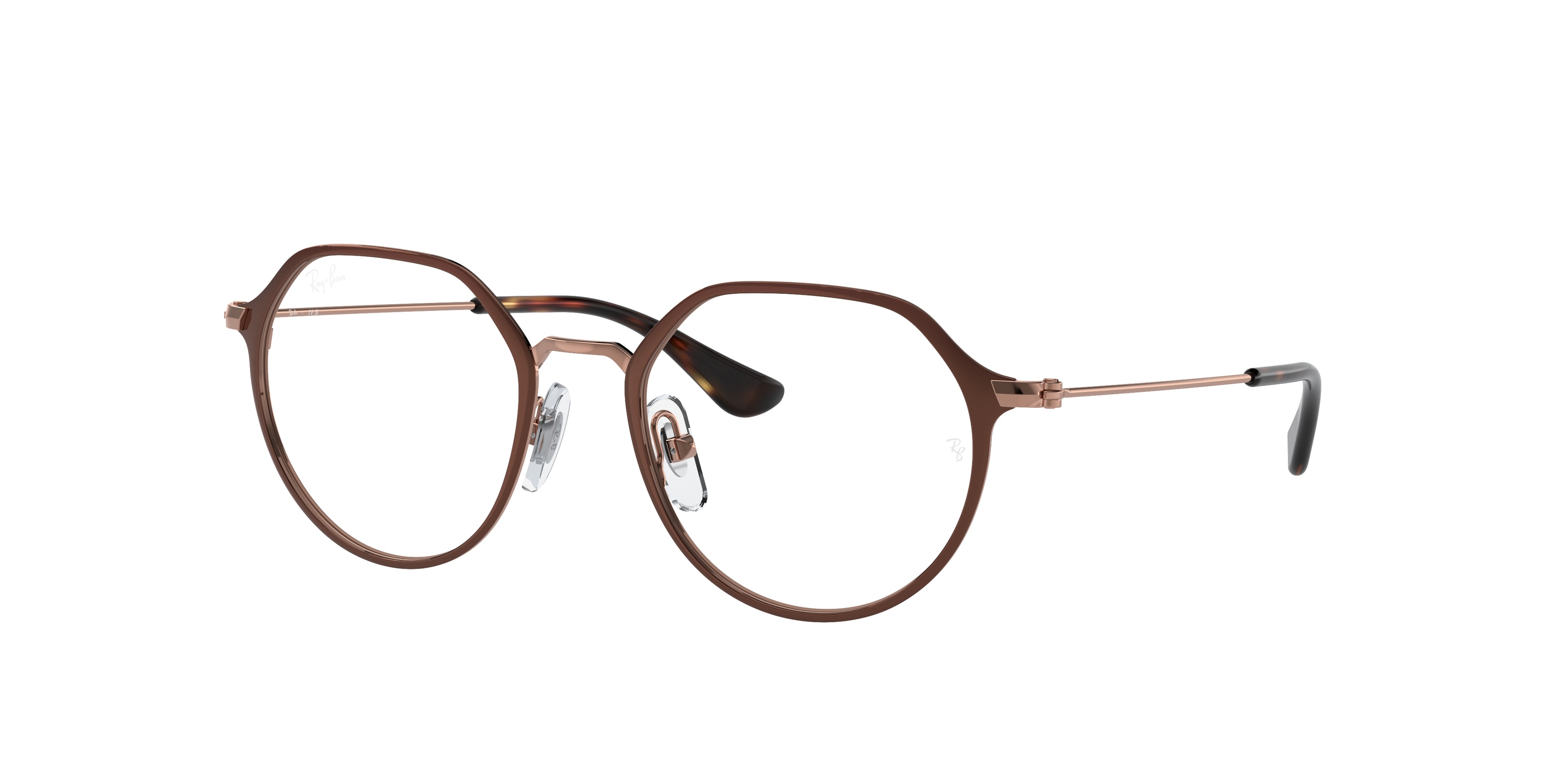 Buy Ray-Ban Kids RY1058 4092 Brown On Rose Gold prescription Glasses
